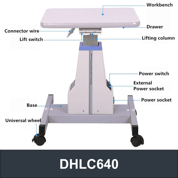 Movable Electric Lift Table 220V / 110V Motor 600N 132LB Load - DHLC64 ...